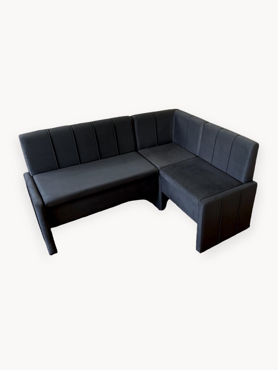 Кухонный уголок Стильные кресла "Престиж", велюр, графит, 155x120x83 см