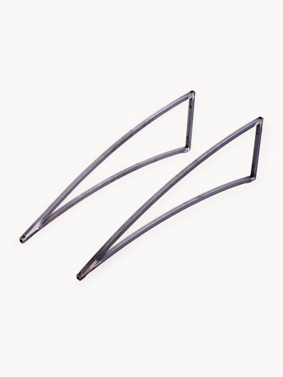 Каркас козырька над дверью 22х90, металлические боковины над крыльцом, кронштейны