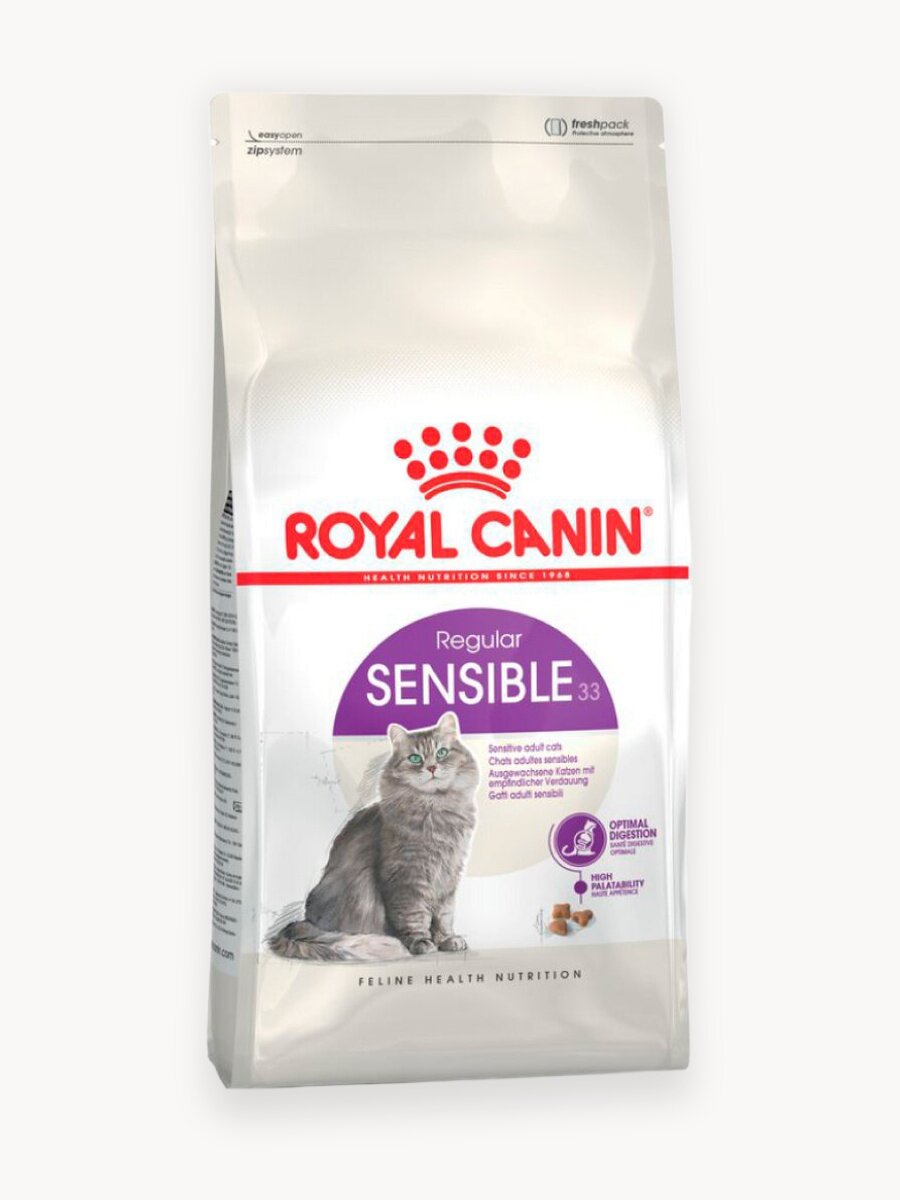 Сухой корм для кошек Royal Canin Sensible 33 с чувствительным пищеварением, 400 г