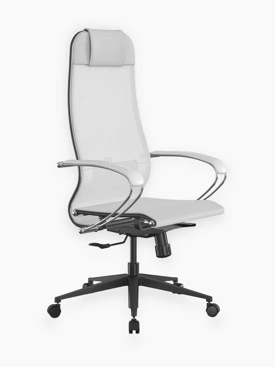 Кресло компьютерное МЕТТА-4/подл.131/осн. Synchro 002 белый