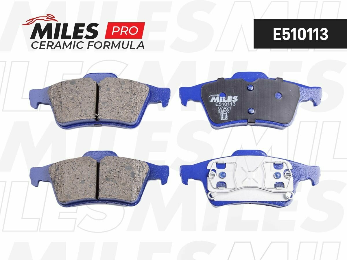 MILES Колодки тормозные задние (Смесь CERAMIC серия PRO) NISSAN PRIMERA (P12) 02-/RENAULT LAGUNA 01- (TRW GDB1469) E510113