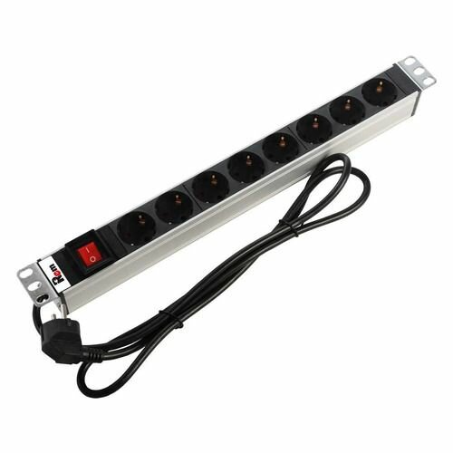 Блок распределения питания Rem (R-16-8S-V-440-3) гор. размещ. 8xSchuko базовые 16A Schuko 3м