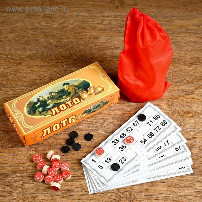 Русское лото, настольная игра Охотники на привале, 24×10 см