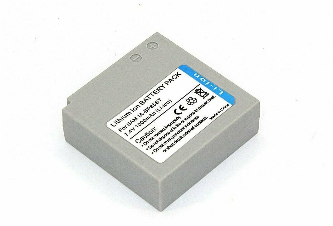 Аккумулятор для фотоаппарата Samsung IA-BP85NF, IA-BP85ST, 7.4V, 1000mAh, код mb079565