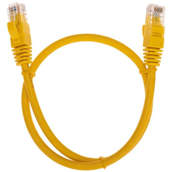 Патч-корд U/UTP Rexant cat 6, медь, LSZH (негорючий), 0,5 м, RJ45-RJ45, 26AWG, желтый