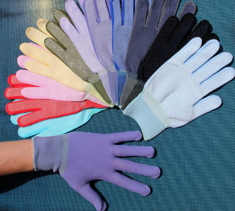 Перчатки нейлоновые с ПВХ покрытием, 10 пар, возможны разные расцветки