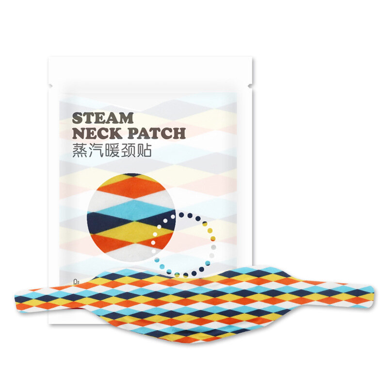 Мугворт травяной самогреющий шейный тепловой пластырь с цветным алмазным рисунком 1 шт. в пакете