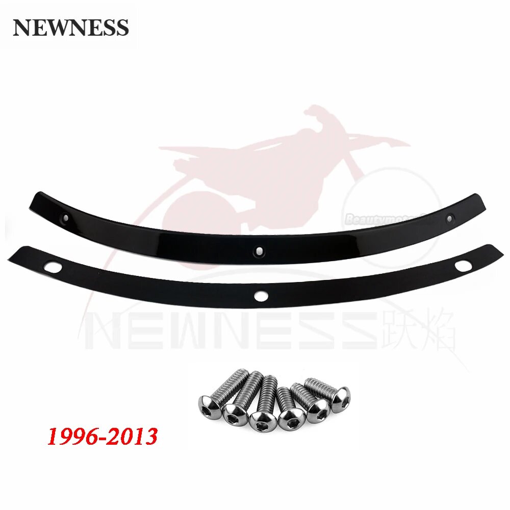 Гладкая стальная отделка лобового стекла на 1996-2013 годы Harley-Davidson Electra Glides, 06-'13 Street Glides, 09-'13 Trikes 2014-2019 гг. Черный, Gloss Black 96-13