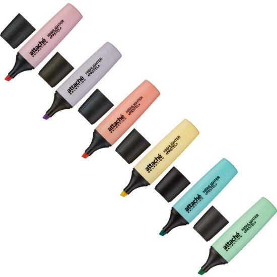 Набор текстовыделителей Attache Selection Pastel 1-5 мм 6 цветов