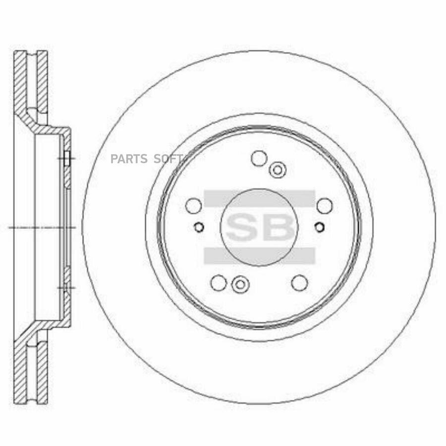 SANGSIN BRAKE SD4120 Диск тормозной передний