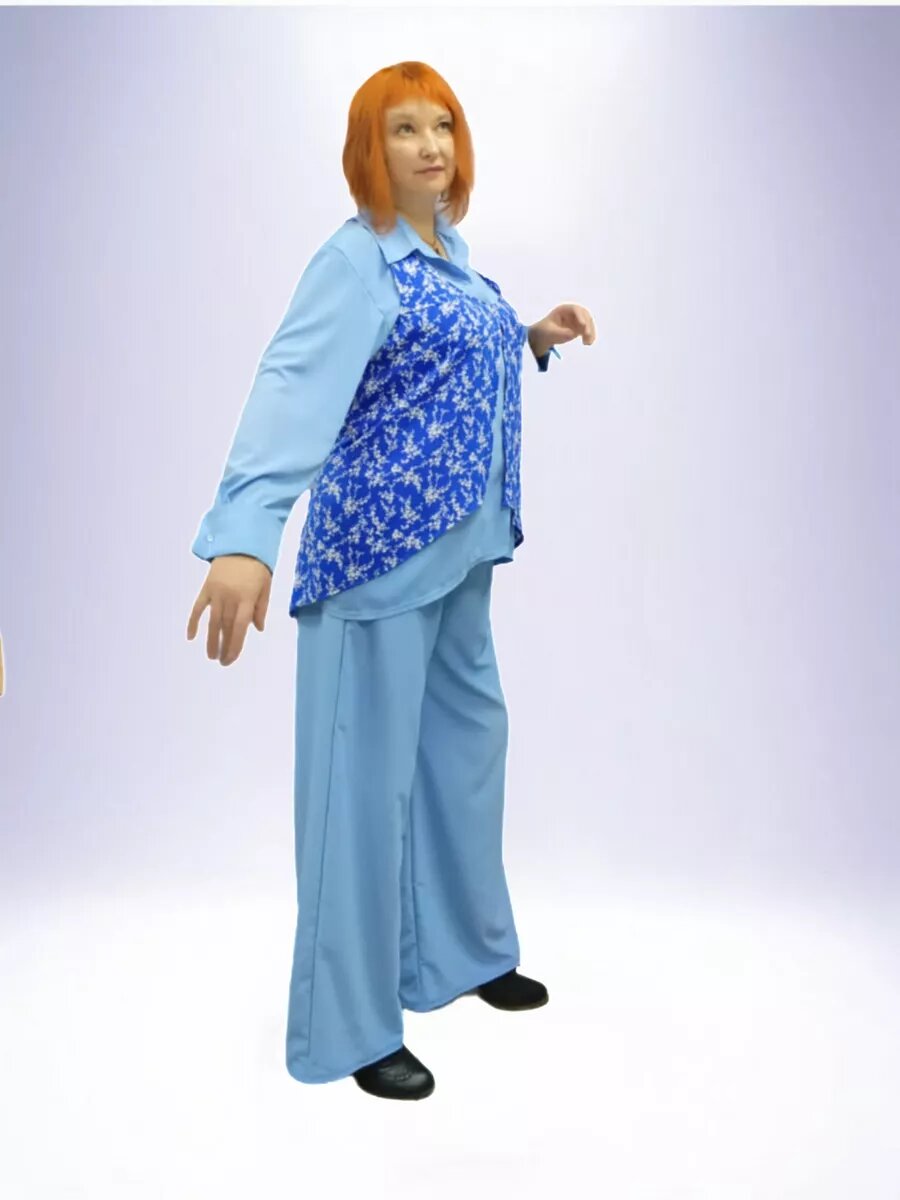 Комплект одежды Классический женский брючный костюм тройка БигТрик