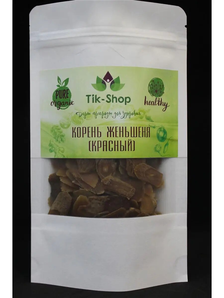 Корень красного женьшеня нарезанный (100 г)