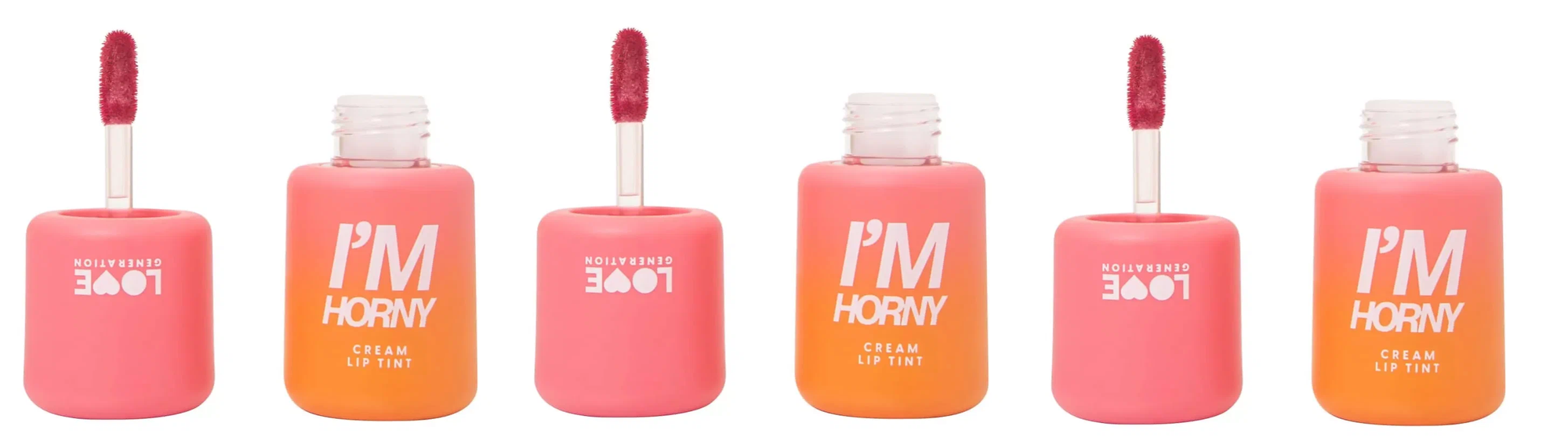 Кремовый тинт для губ Love Generation I'm Horny, тон 02 бежево-розовый, 3 мл 3 шт
