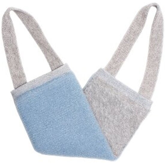 Мочалка Vival Beauty VIVAL с ручками двусторонняя 2в1 из хлопковой и массажной нити