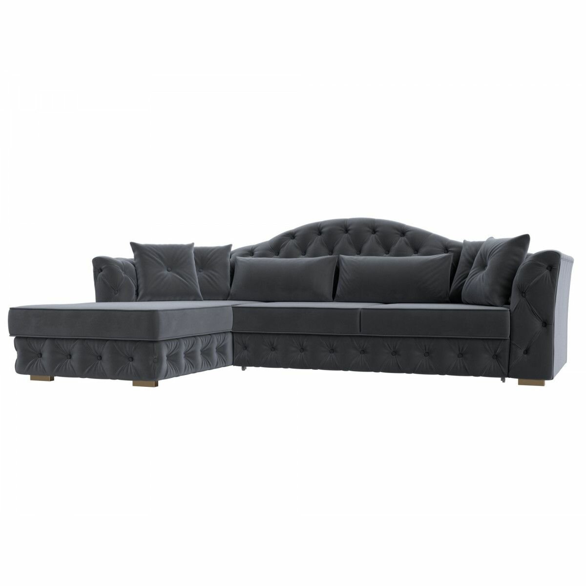 Диван угловой Артис левый угол, Велюр, Модель 121586L