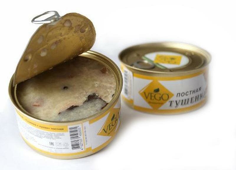 Тушенка постная в железной банке VEGO, 300 г