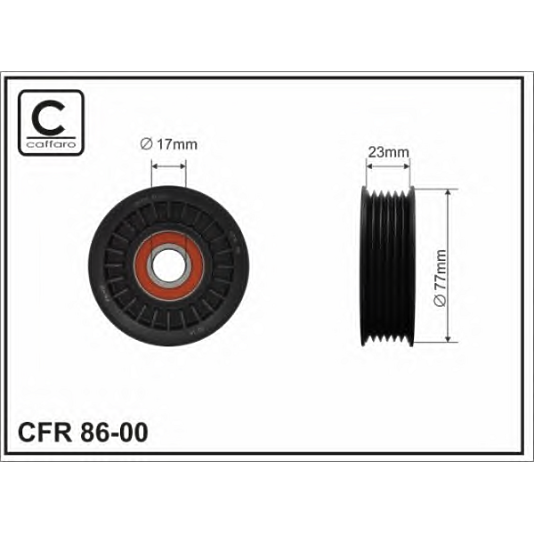 CAFFARO 86-00 (1340536 / 1340547 / 4237020) ролик натяж-ля ремня