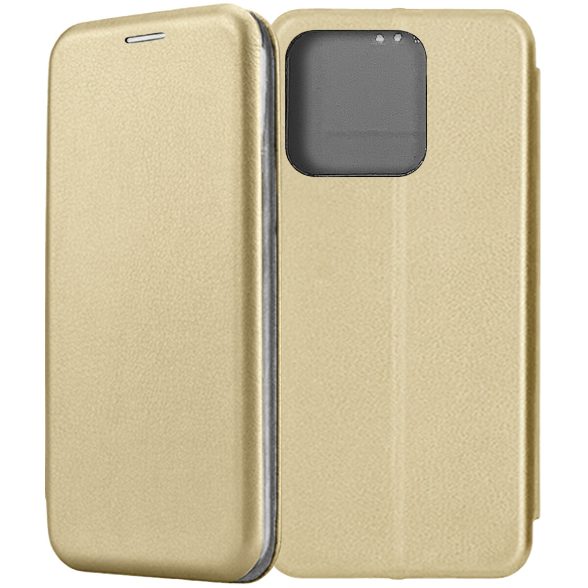 Чехол-книжка для Honor X8b золотистый / подставка, отделение для карт