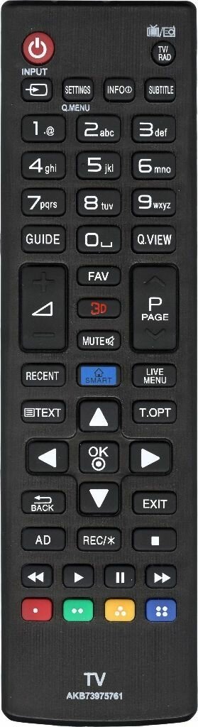 Пульт для LG AKB73975761 / AKB73975729 для телевизора Smart 3D
