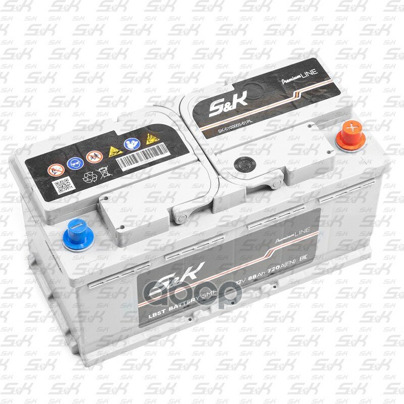 "Premium Line" Аккумуляторная Батарея Smf [12V 88Ah 720A B13] S&K арт. SK-0100005-01PL