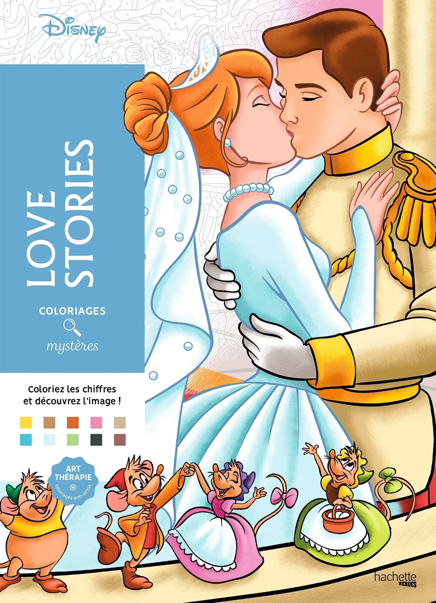 Раскраска по номерам Coloriages mysteres disney LOVE STORIES