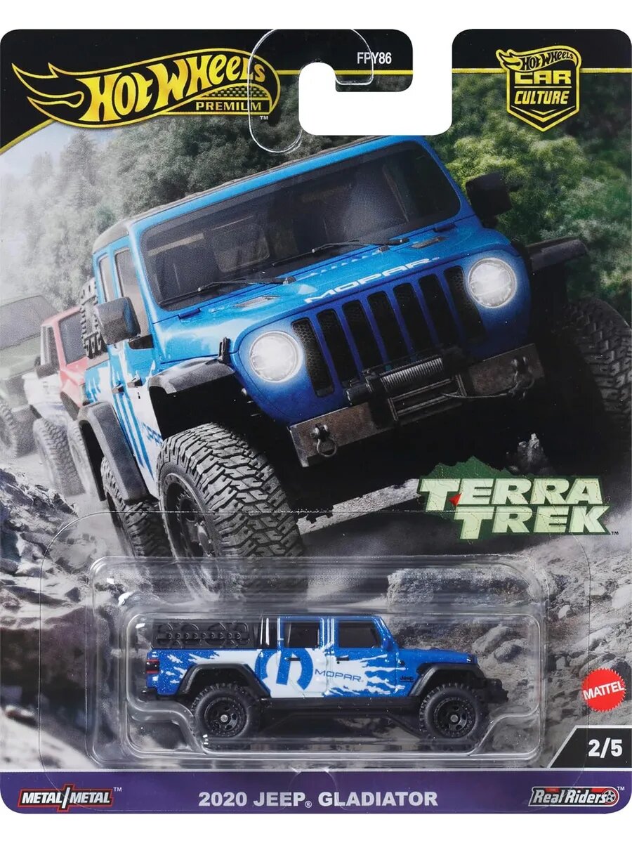 Коллекционная Premium машинка Hot Wheels 2020 Jeep Gladiator Metalflake blue (коллекция Car Culture 2024, серия Terra Trek, 2/5)
