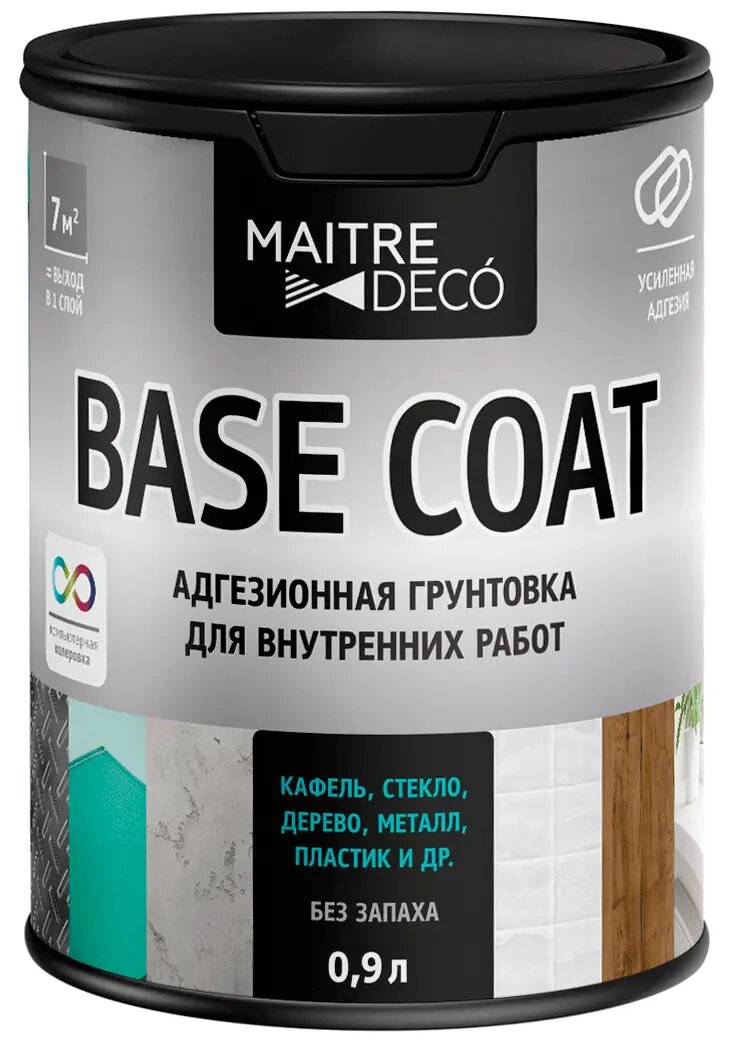 Грунтовка для сухих и влажных помещений Maitre Deco белая 0.9 л