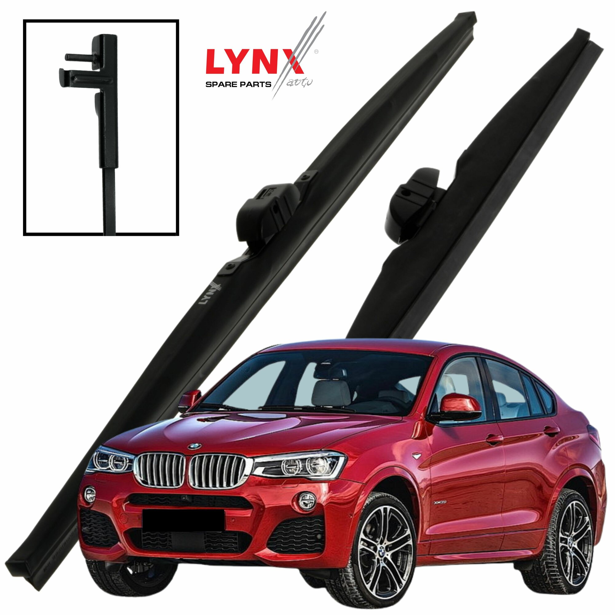 Дворники BMW X4 (1) F26 / БМВ Х4 2014 2015 2016 2017 2018 Щетки стеклоочистителя зимние LYNXauto 650мм-500мм к-т 2шт.