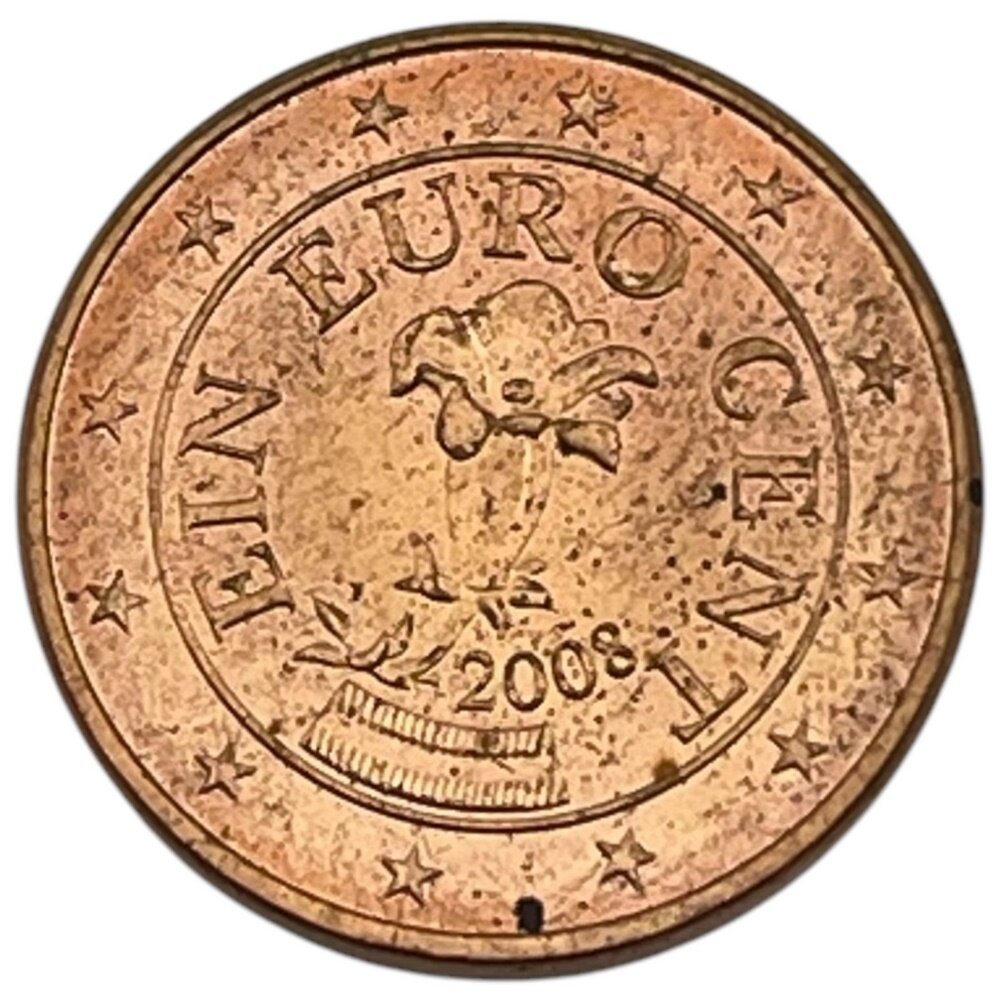 Австрия 1 евроцент 2008 г.