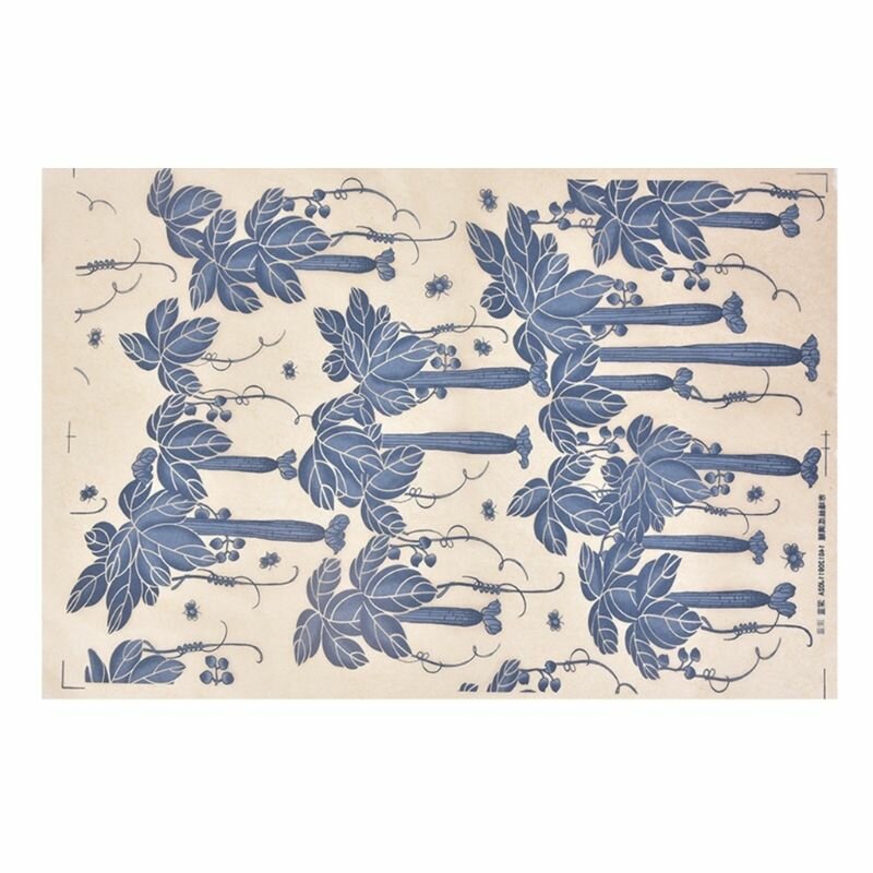 Керамика подглазурная синяя и белая бумага для деколи