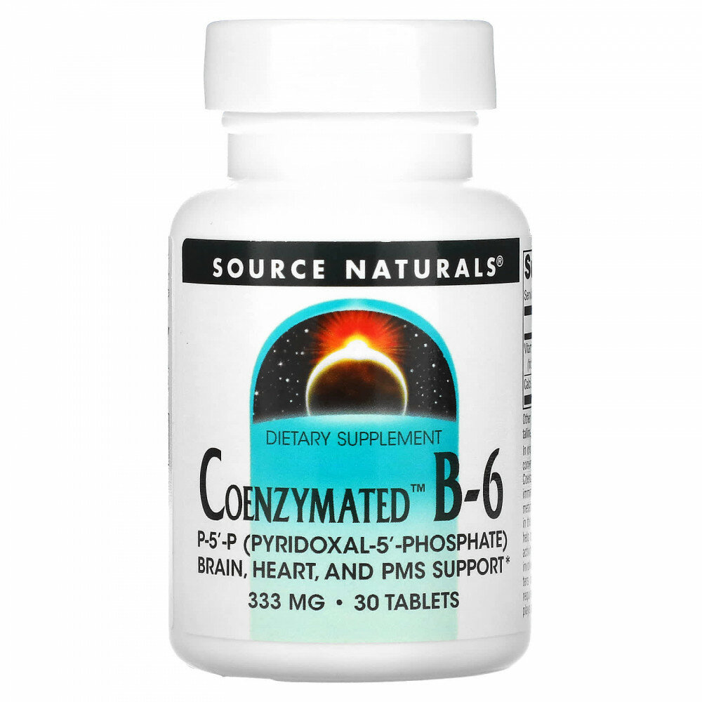 Source Naturals, Coenzymated™, витамин B6, 30 таблеток