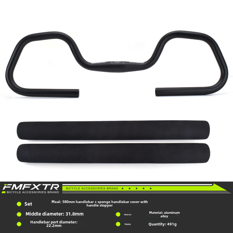 Ручка велосипедная бабочка для велосипеда-комбикорота горного велосипеда 31.8/25.4 из алюминия изогнутая регулируемая для длительных поездок (ручка бабочка 31.8 + комплект ручек)