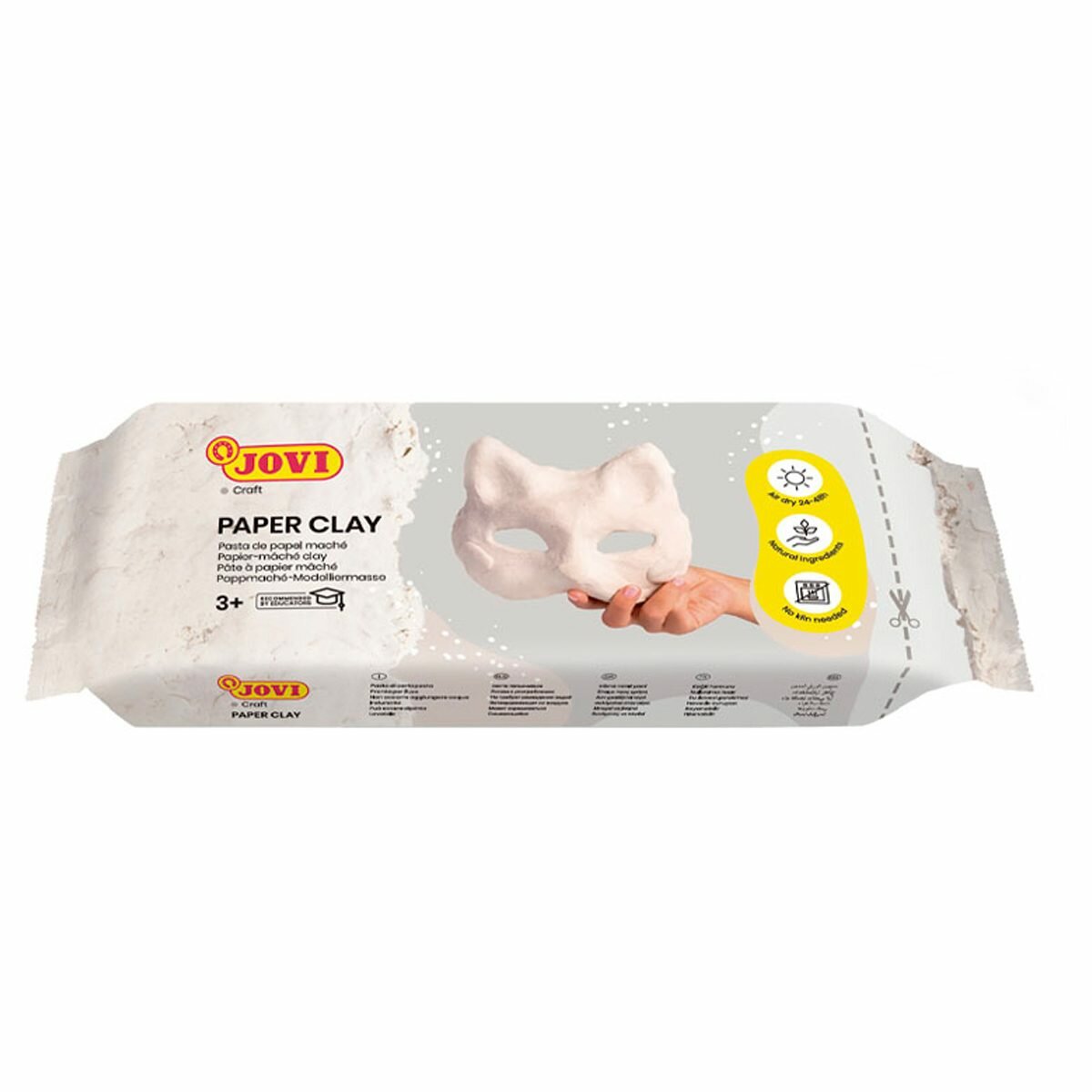 Паста для лепки папье-маше Jovi Patmache, 170г, серый, вакуумный пакет (382), 24шт.