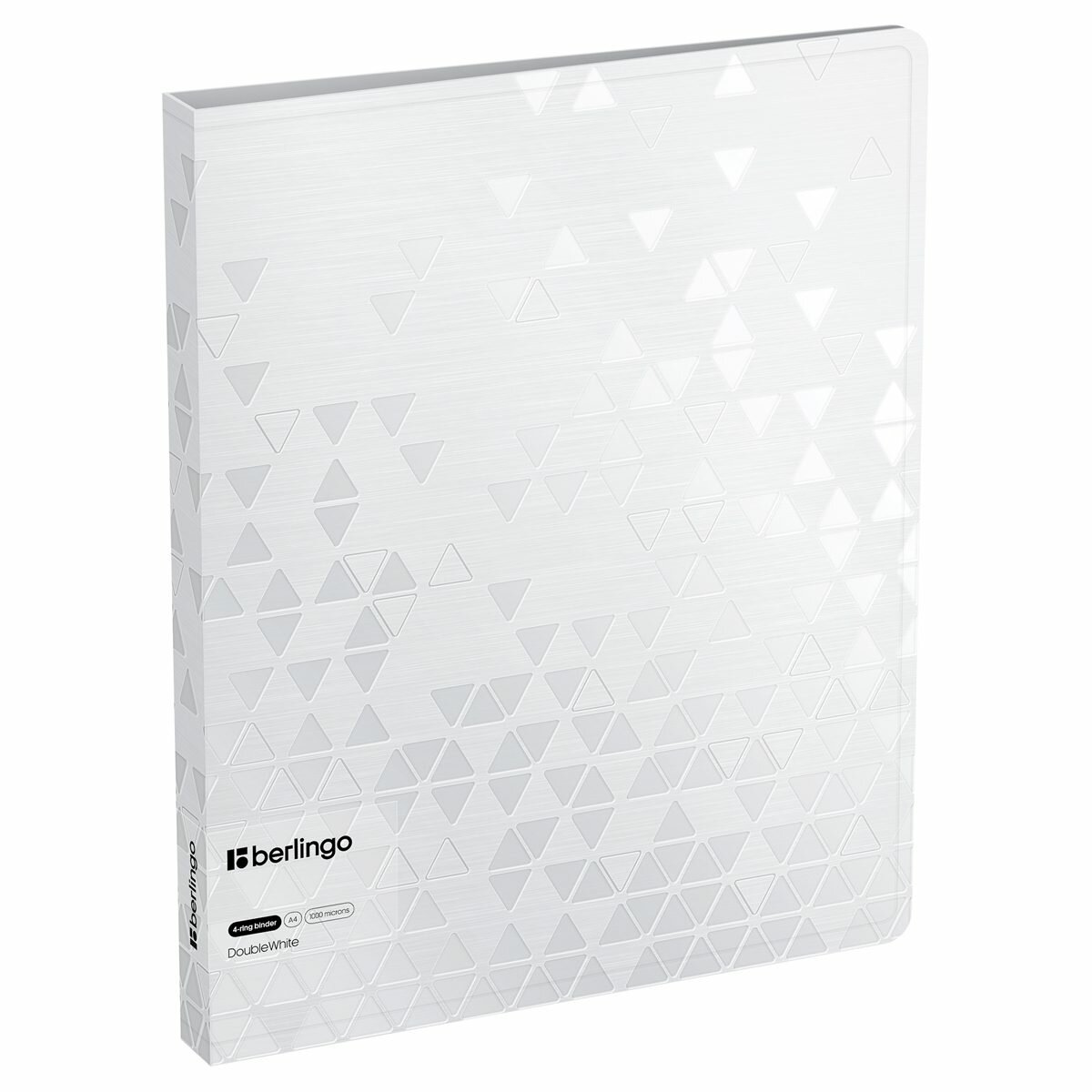 Папка на 4-х кольцах Berlingo DoubleWhite (А4, 24мм, 1000мкм, белая, D-кольца, с внутр. карманом) (RB4_4D397)