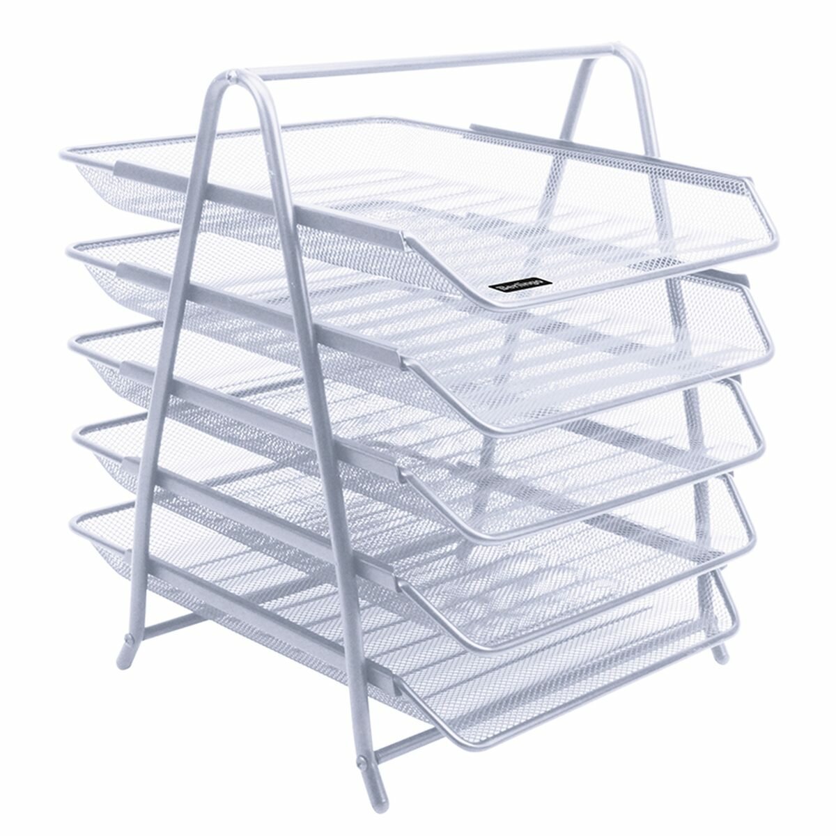 Лоток для бумаг горизонтальный Berlingo Steel&Style, 5 секций, металл, серебристый (BMs_41051)