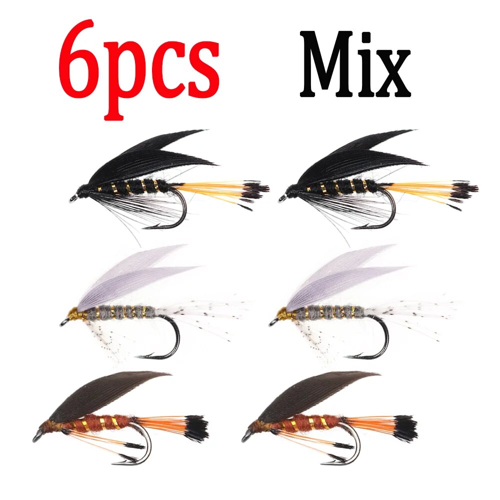 Vampfly Мушки для нахлыста 6 шт. 6pcs Mix