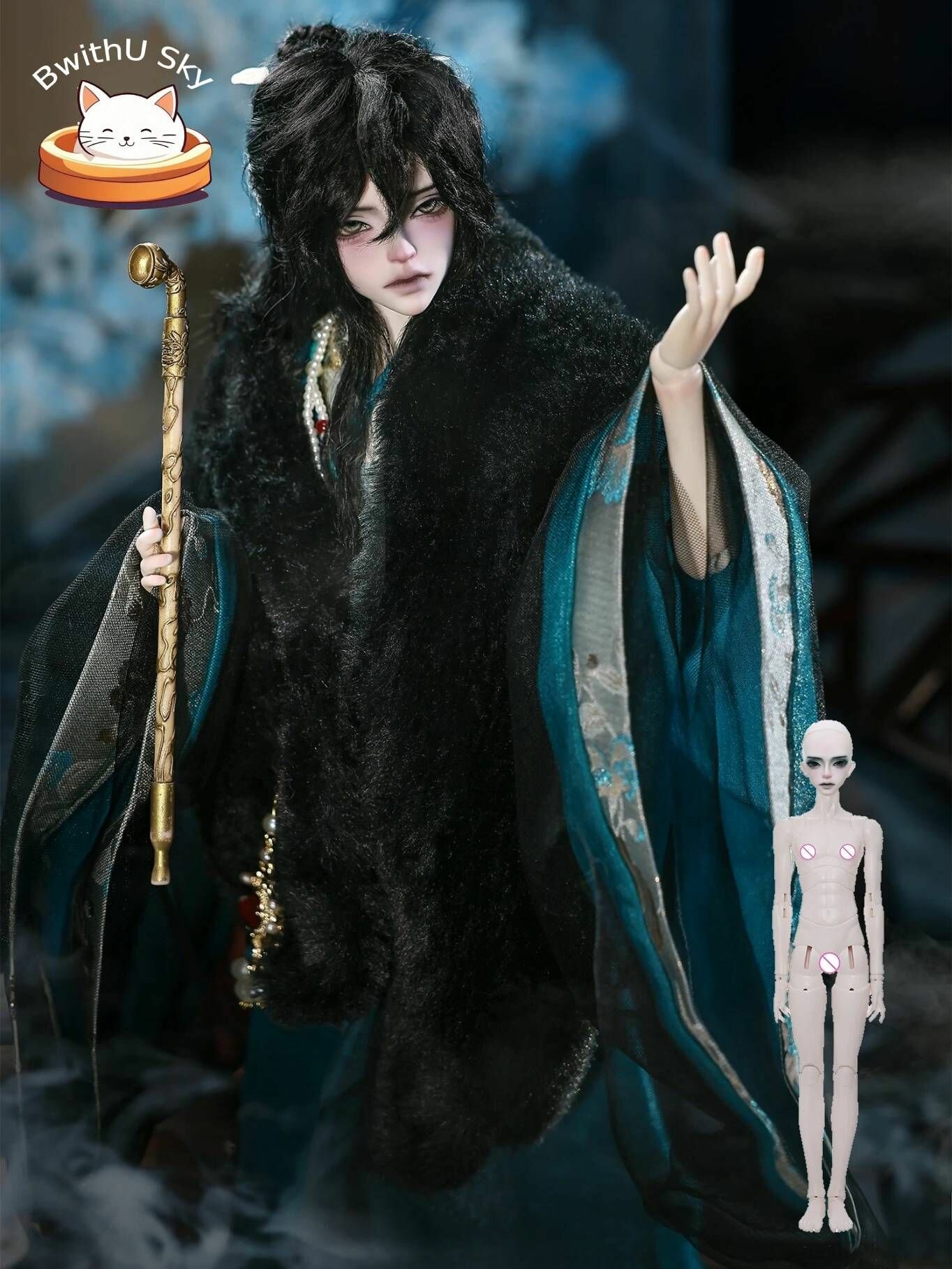 BwithU Caleb Bjd 1/4 Bjd обнаженная кукла с нормальной кожей, без макияжа, без аксессуаров