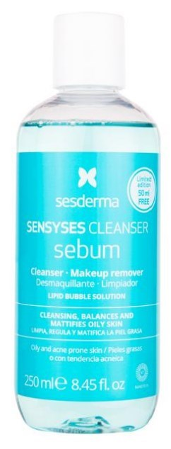 Лосьон Sesderma Sensyses Cleanser Sebum липосомальный для снятия макияжа для жирной и склонной к акне кожи, 250 мл