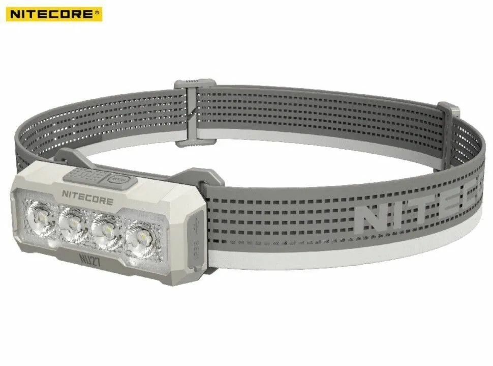 Налобный фонарь NITECORE NU27-W (NU27-W) бело-серый