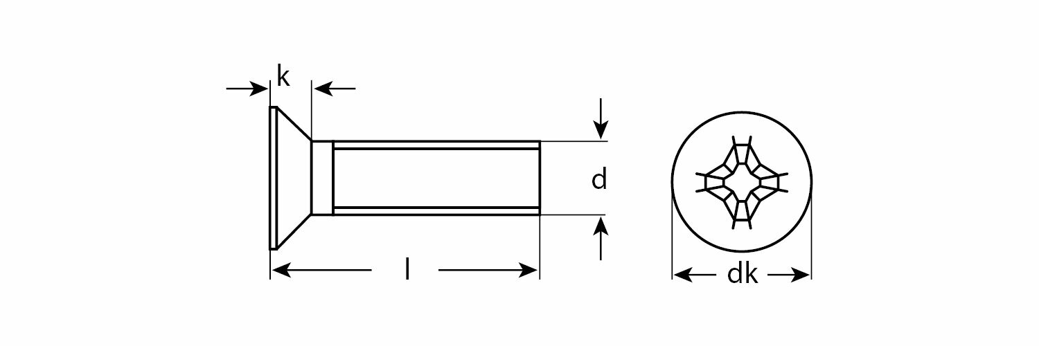 Винт с потайной головкой ЗУБР M5x80мм, DIN 965, кл. пр.4.8, 5кг 303110-05-080