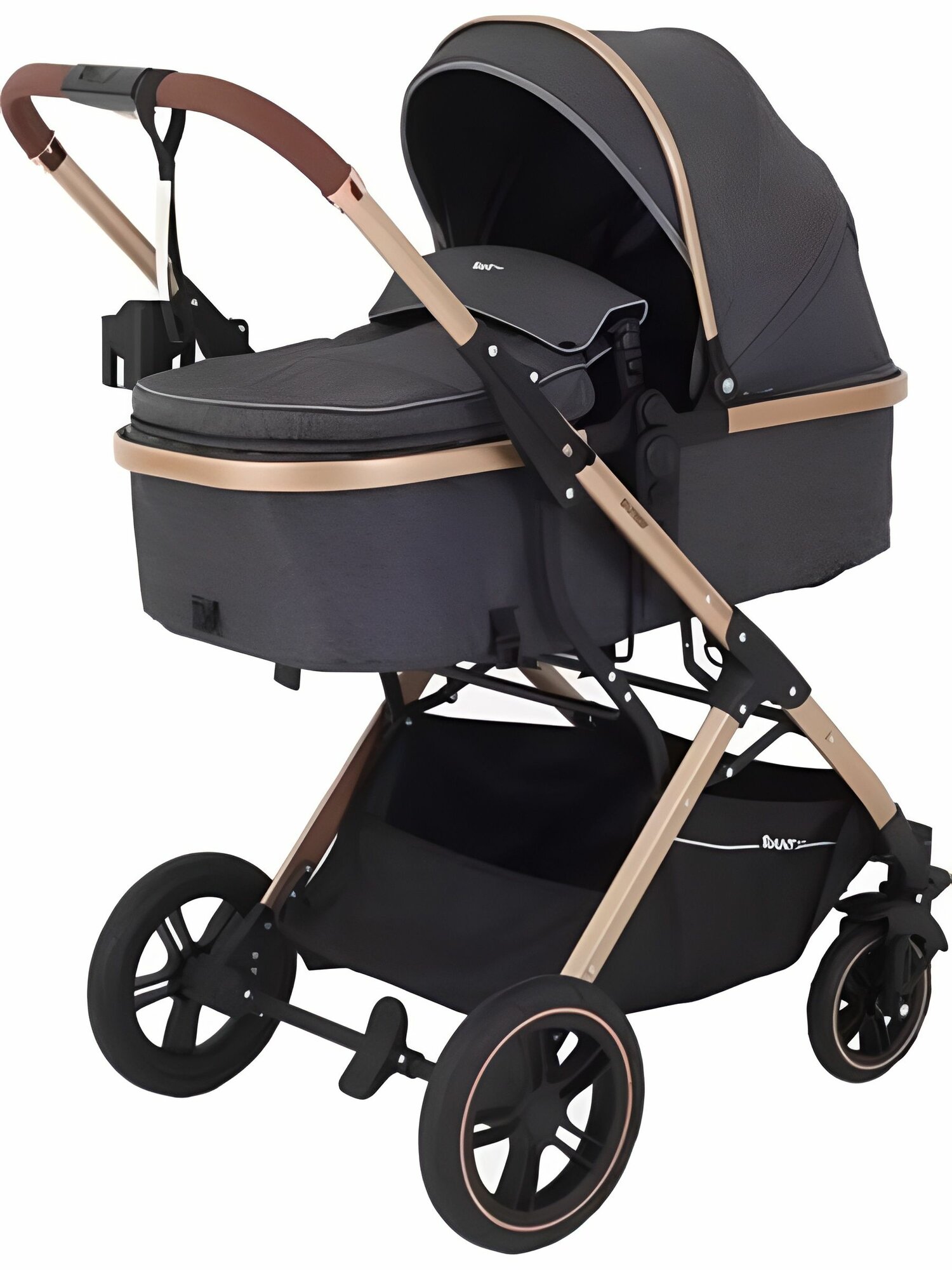 Детская универсальная коляска 2 в 1 Rant Basic Pulsar Gold / RA160 Grey gold, серый, золотой