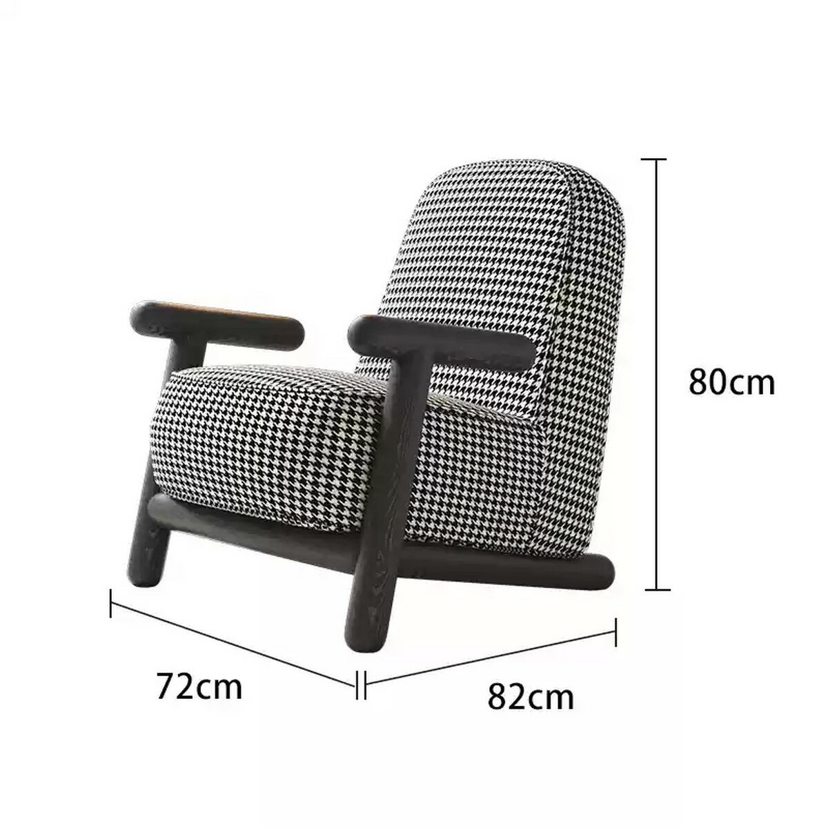 Кресло для отдыха BOLD Armchair (ломаная клетка, кресло, каркас твердая древесина)