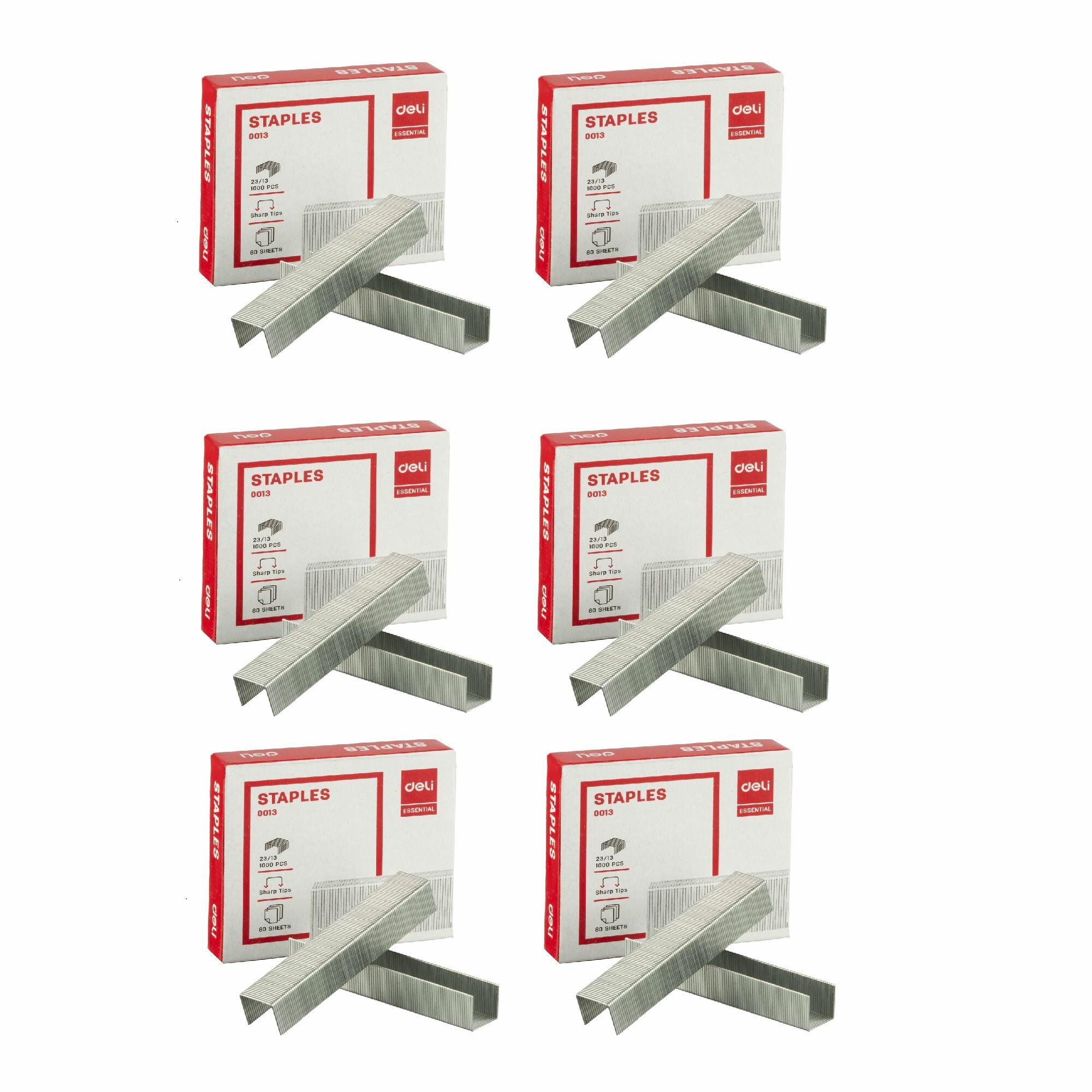 Deli Скобы для степлера №23/13 оцинкованные 1000 шт, в упаковке