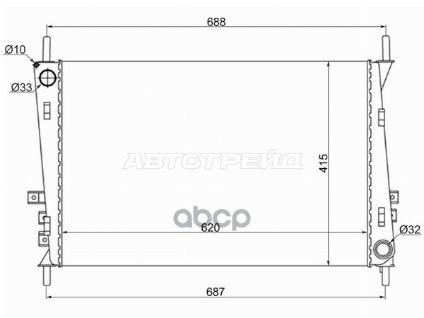 Радиатор Jaguar X-Type 01-07 Sat арт. JA0002