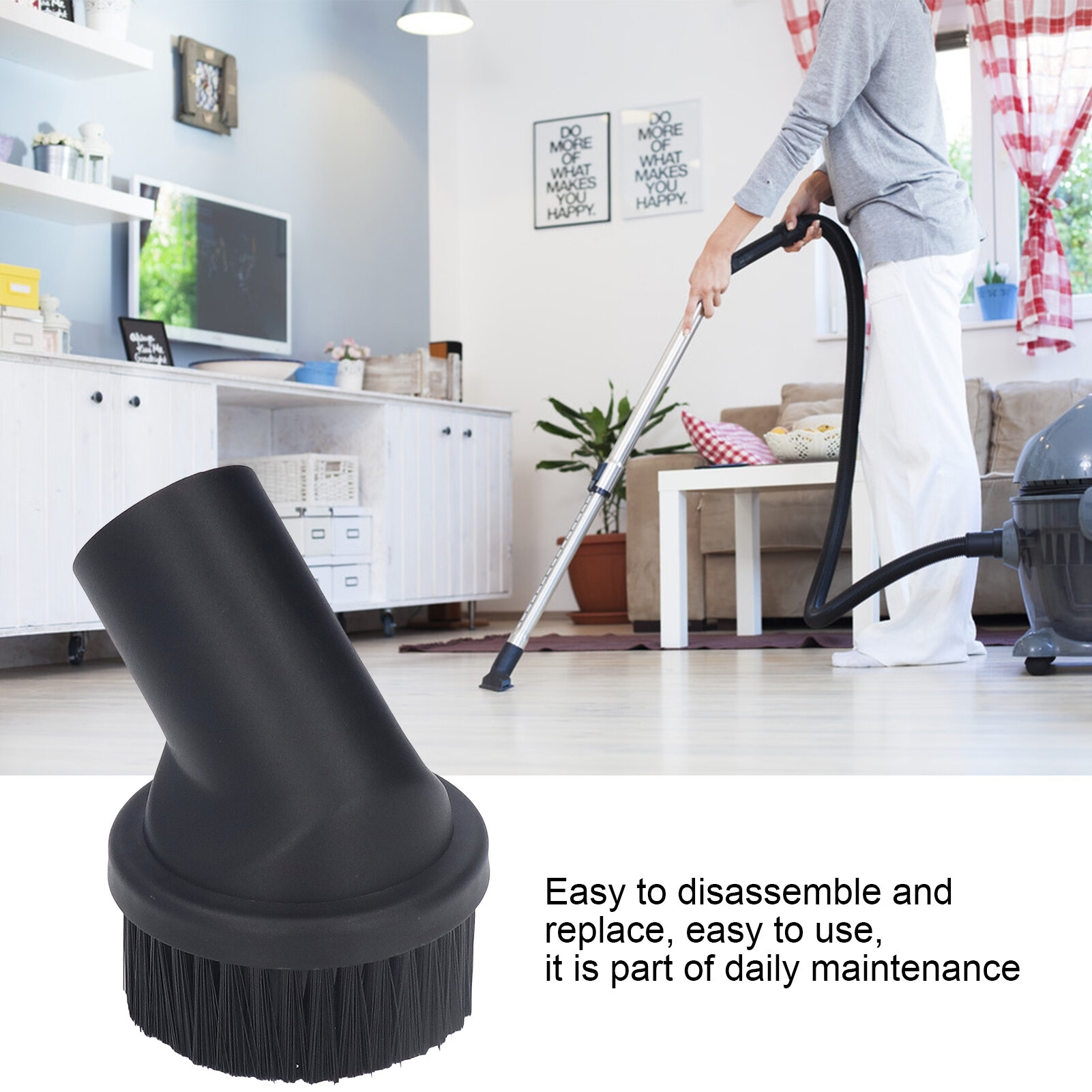 3 шт, круглая щетка для пылесоса, 35 мм/1,38 дюйма, внутренний диаметр, круглая щетка для пыли, насадка для пылесоса