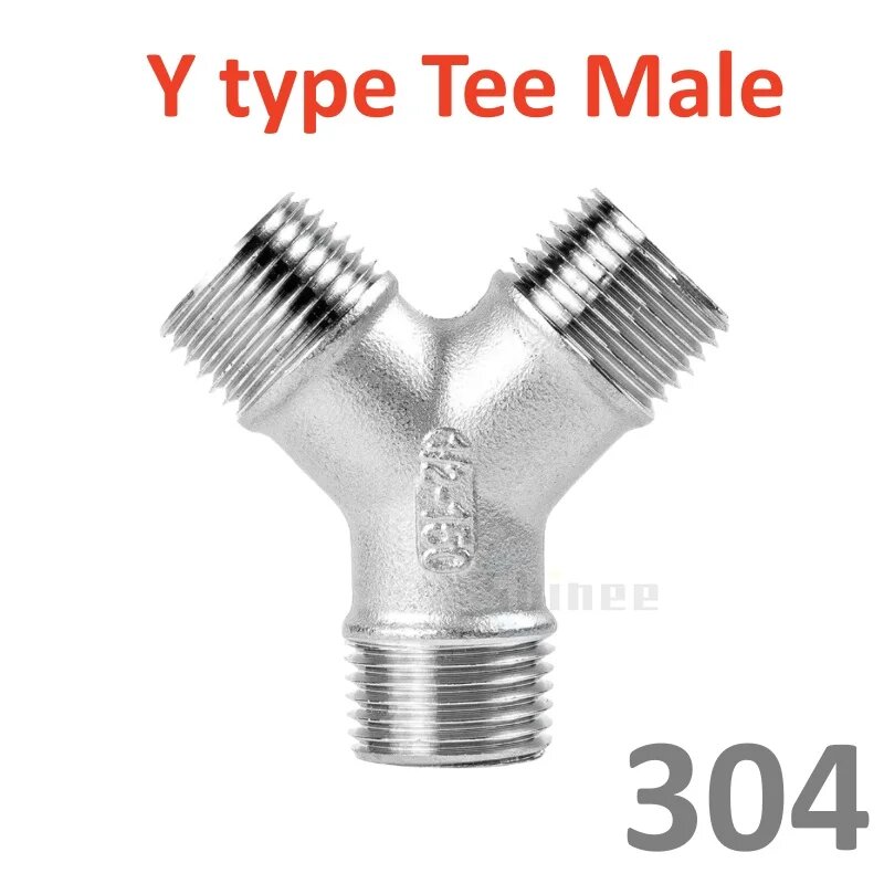 BSP Тройник из нержавеющей стали 304 3 4 5-ходовой 1l2 BSP, Y Type Male