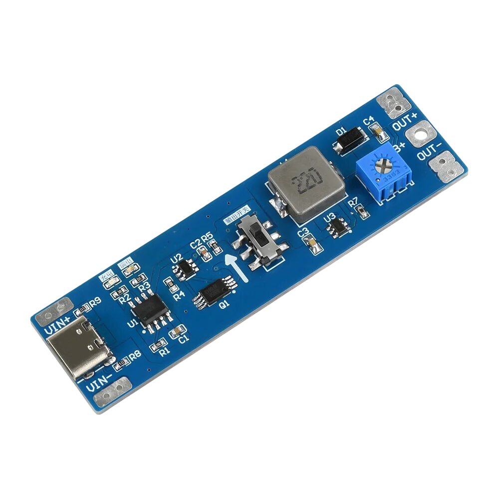 DC-DC повышающий преобразователь 3.7-9-12В, Single board