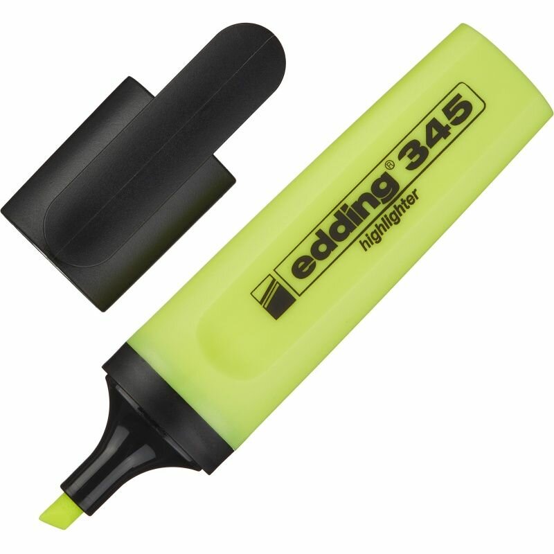 Текстмаркер edding 2-5 мм, скошенный наконечник, желтый (E-345/5)