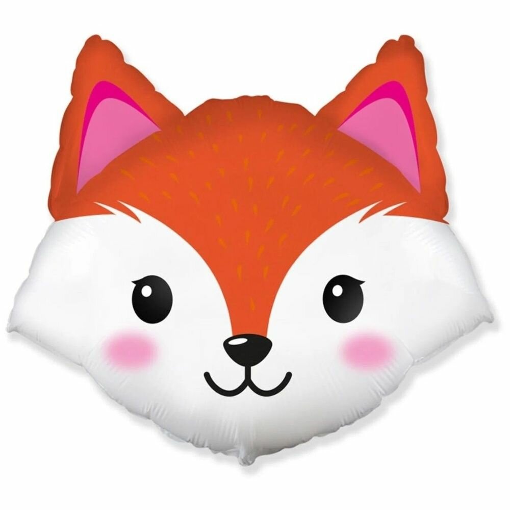 Воздушный шар Веселая затея "Голова лисы", фигура, фольгированный