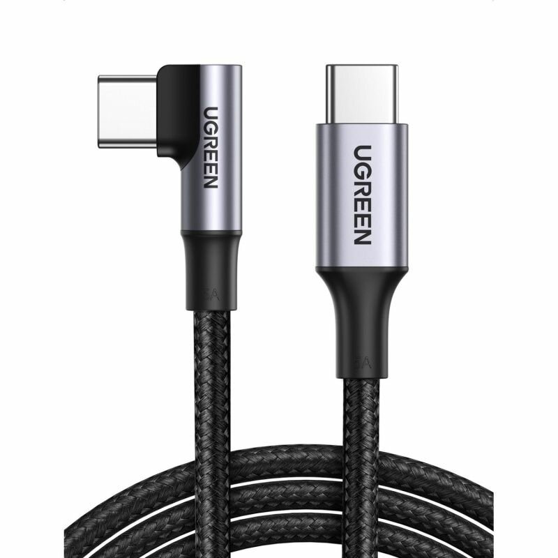Кабель Ugreen Угловой, 90 градусов, USB-C 2.0, 5 A, 2 м (70645)